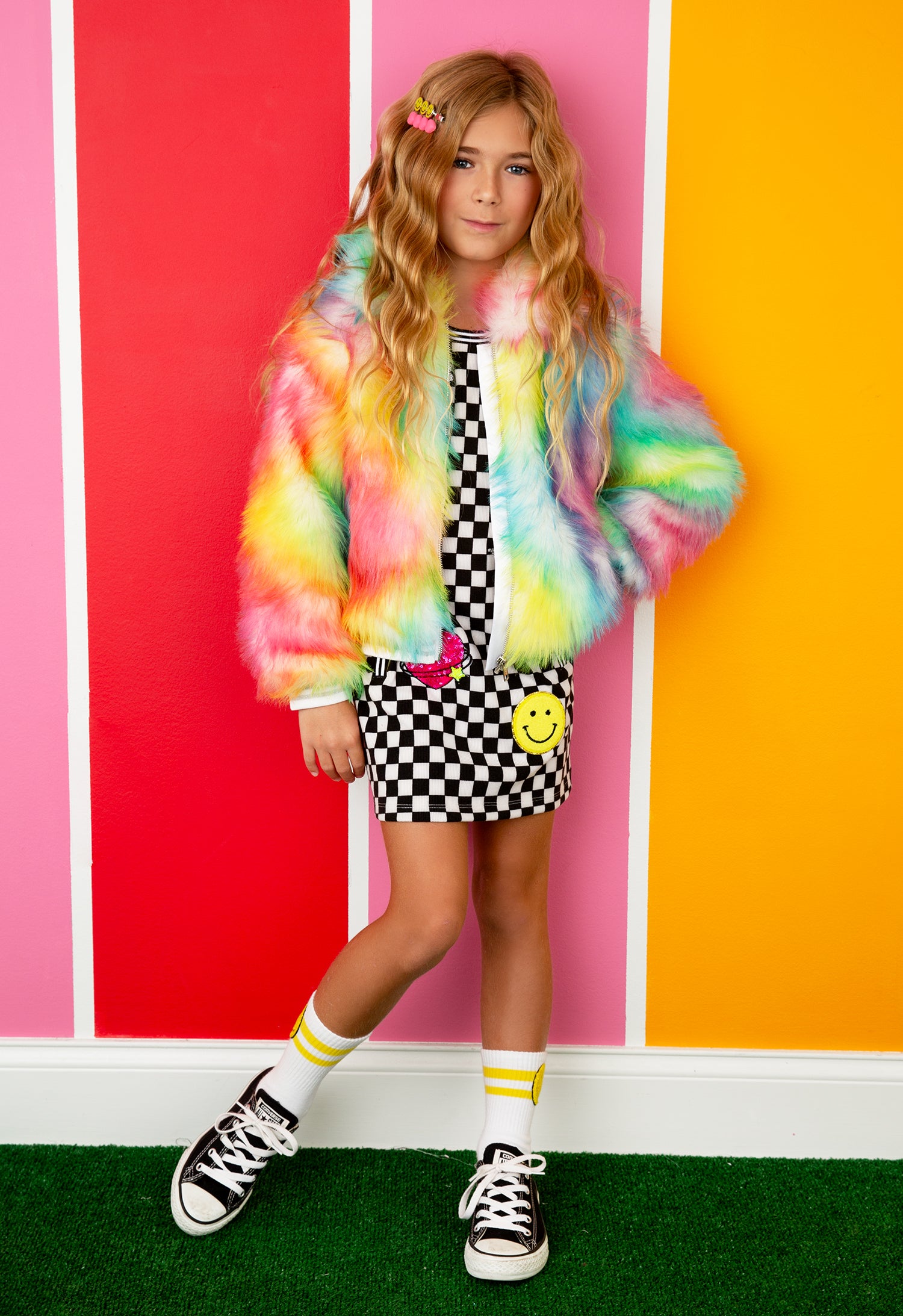 Tie Dye Neon Fur Jacket – Me & Kay